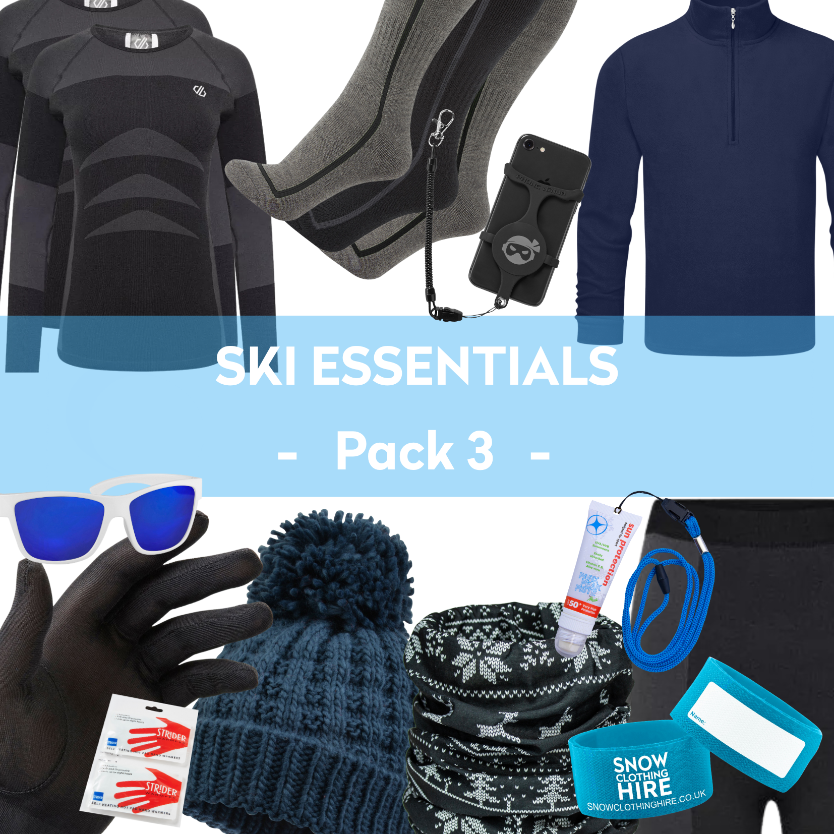 Ski Kit Essentials Pack 3 – Adventure Kit Hire